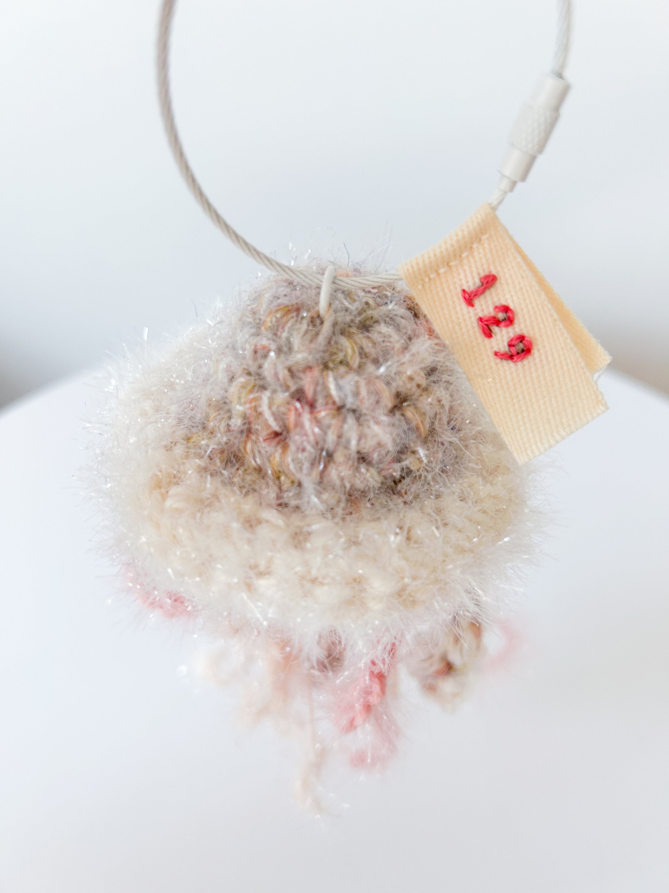 Handmade Jellyfish Keychain, Kitsch Boho Crochet Keyring Accessory ...