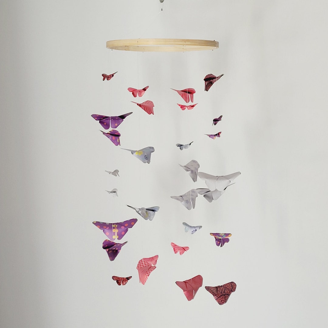 019-origami Baby Mobile "double Helix of Small and Large Butterflies ...