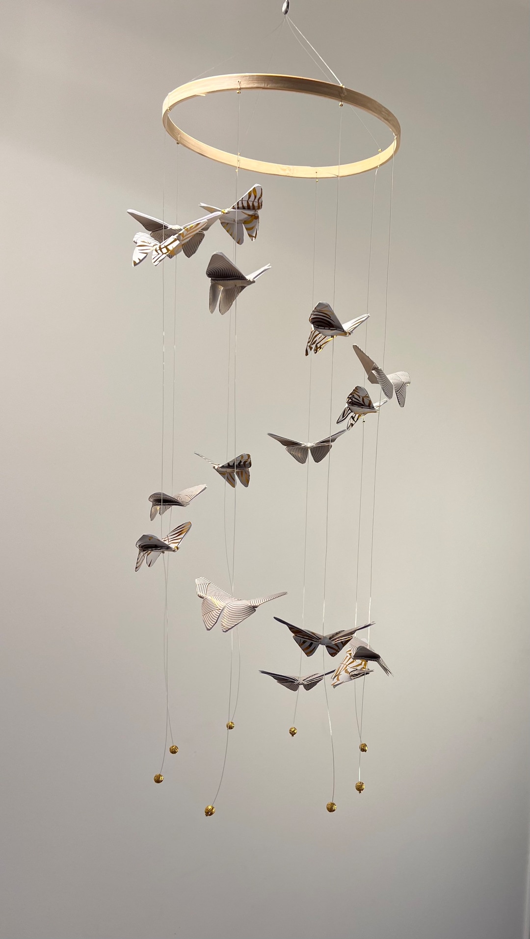 032 E - Baby Mobile / Suspension "butterfly Propeller" - Gold Version ...