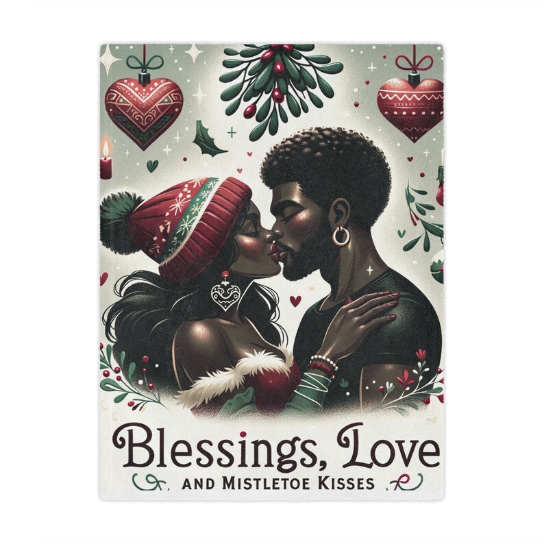 Blessings, Love, and Mistletoe Kisses Throw Blanket - Etsy