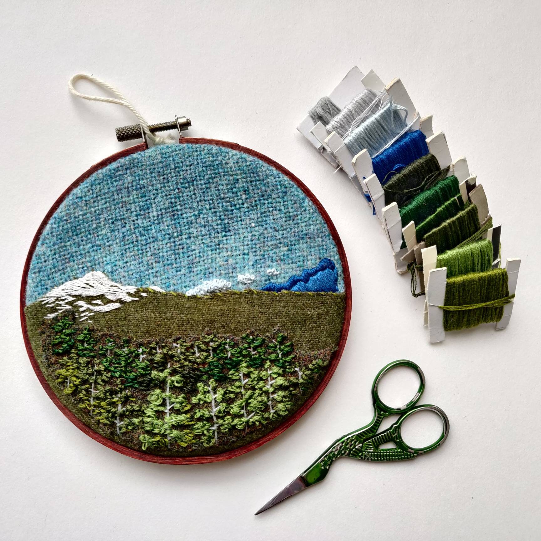 Gray Peak Adirondacks Landscape Embroidery - Etsy