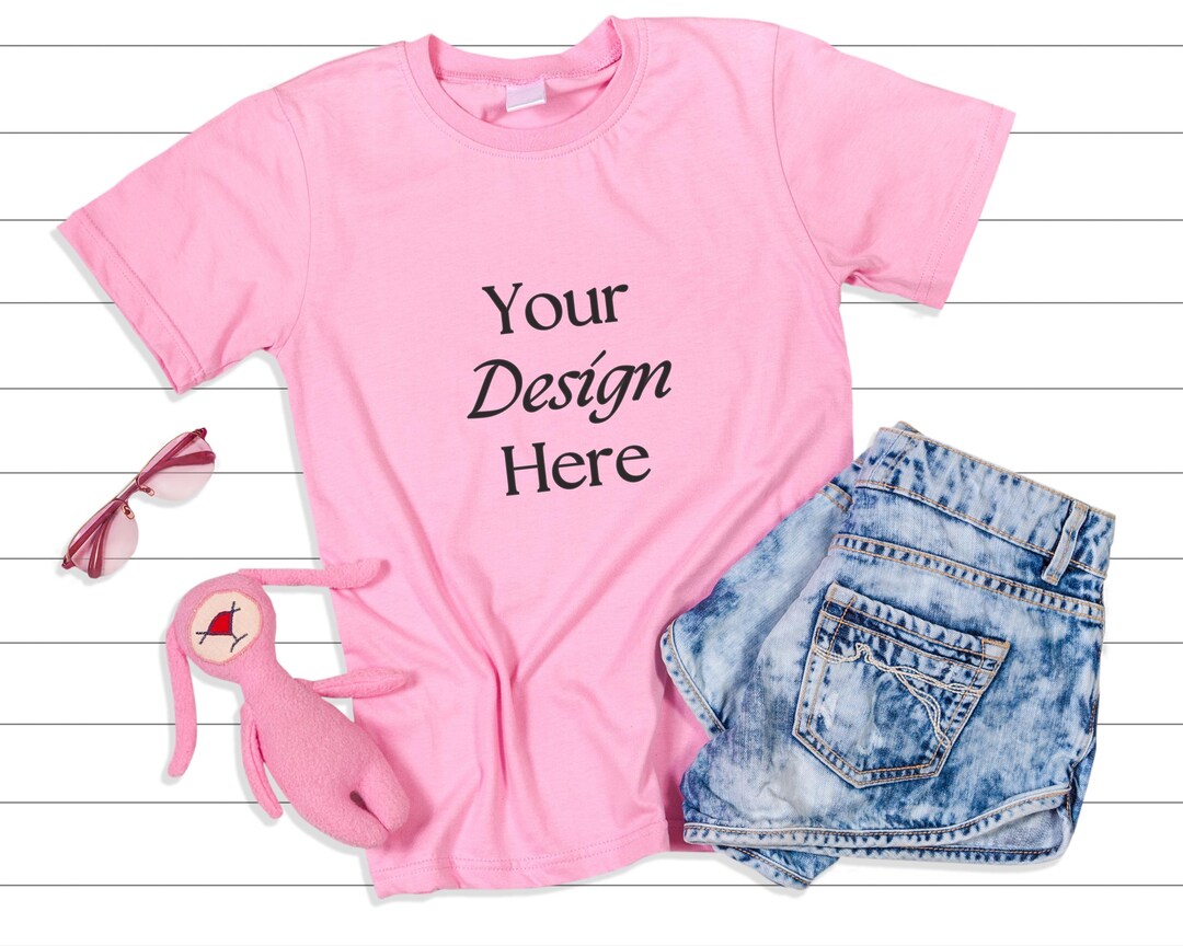 Pink Tshirt Mockup Pink T-shirt Mock up T-shirt Photo Mock up Spring ...