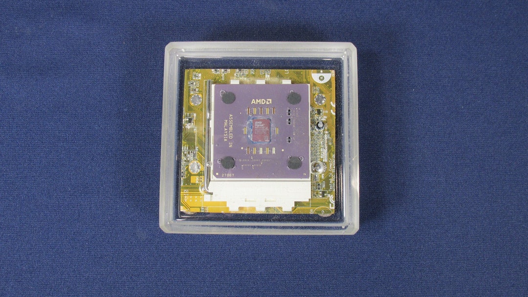 AMD K7 Duron 1.3ghz (DHD1300AMT1B) & Motherboard - Handmade Clear Epoxy Resin Coaster With ...