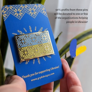 Stand With Ukraine Pin Support Ukraine Hard Enamel Pin Ukrainian Flag ...