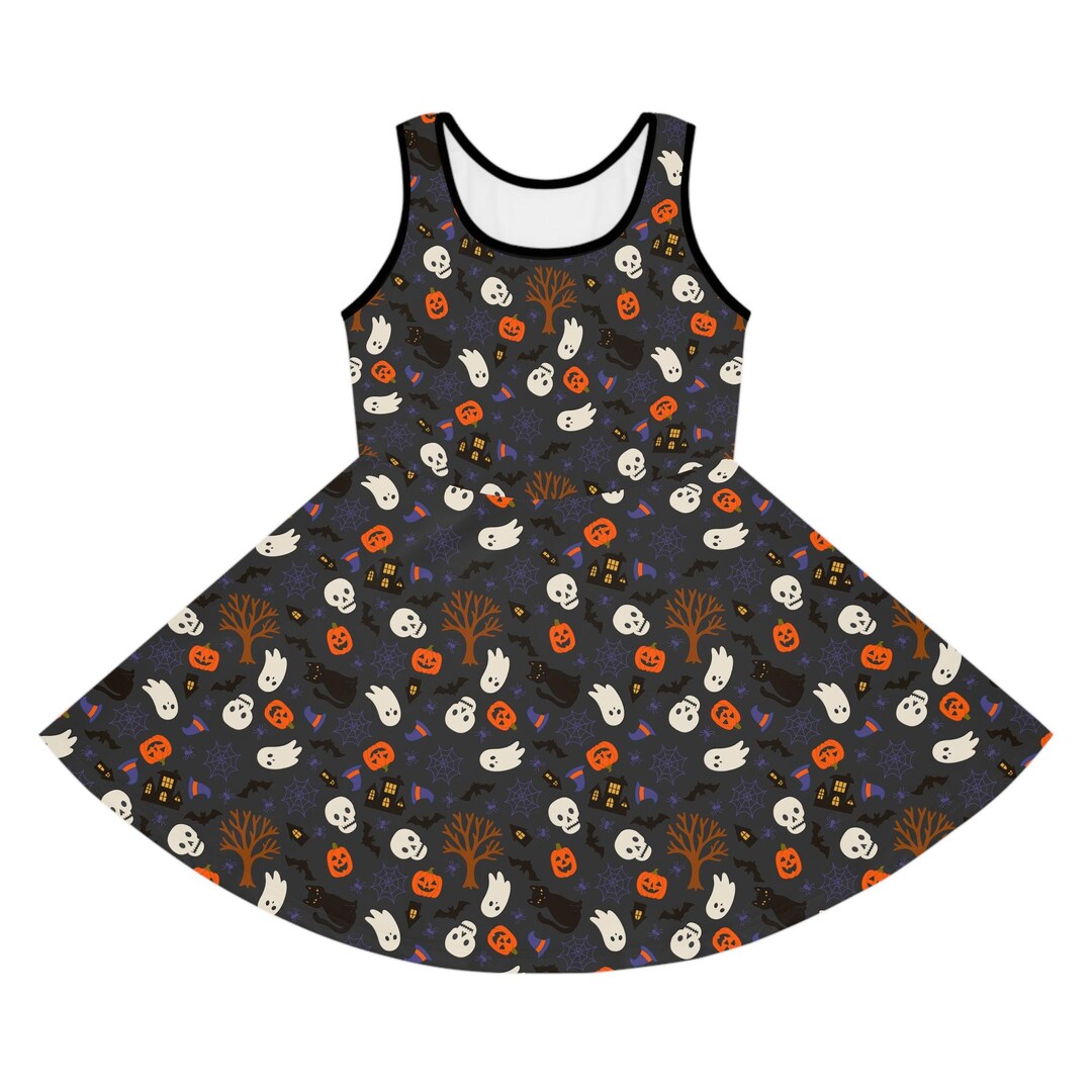 Halloween Ghosts Sundress for Girls, Spooky Costume Dress, Cute ...