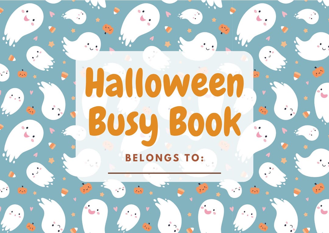 Toddler Halloween Busy Book | Printable Activity & Learning Fun - Etsy