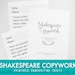 Shakespeare Copywork: Printable Quotes From Shakespeare's Plays ...