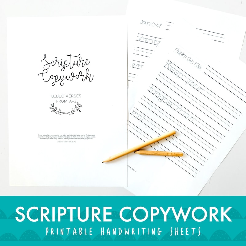 Bible Tracing Verses - Etsy