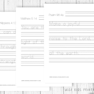 Scripture Copywork: Printable A-Z Bible Verses Handwriting Practice ...