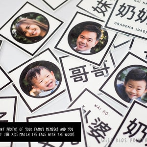 Family Members in Chinese Mandarin: Printable Flash Cards - Etsy