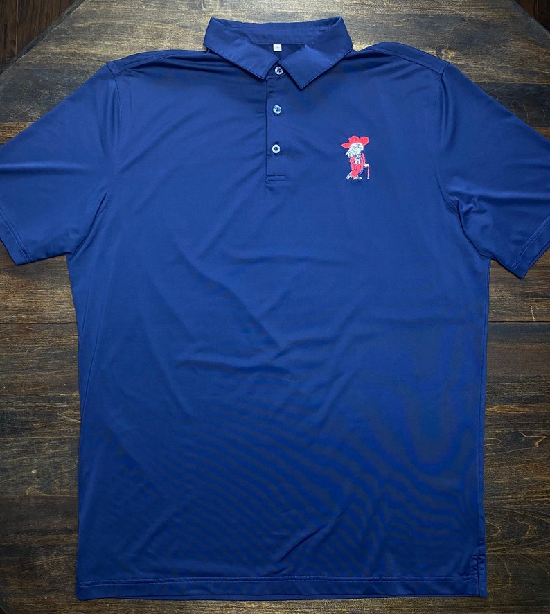 Embroidered Navy Colonel Reb Ole Miss Gameday Polo - Etsy