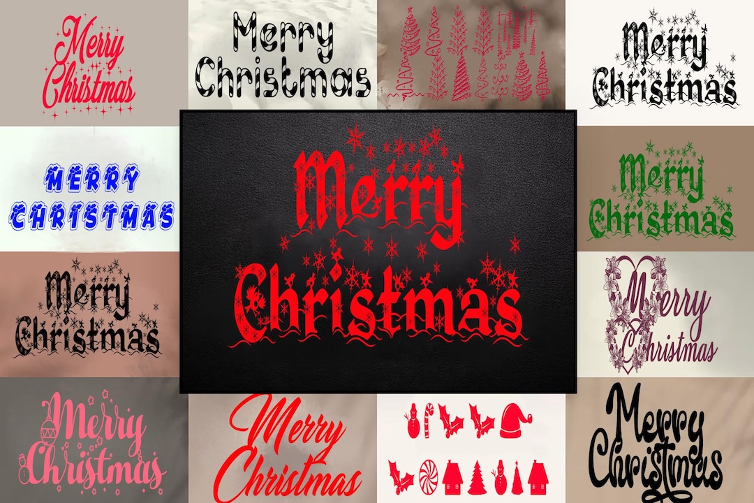 Christmas Fonts Bundle 40 Christmas Fonts Fonts for Cricut Wedding ...