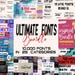1000 Fonts Collection Mega Fonts Bundle Modern Font Wedding Fonts ...