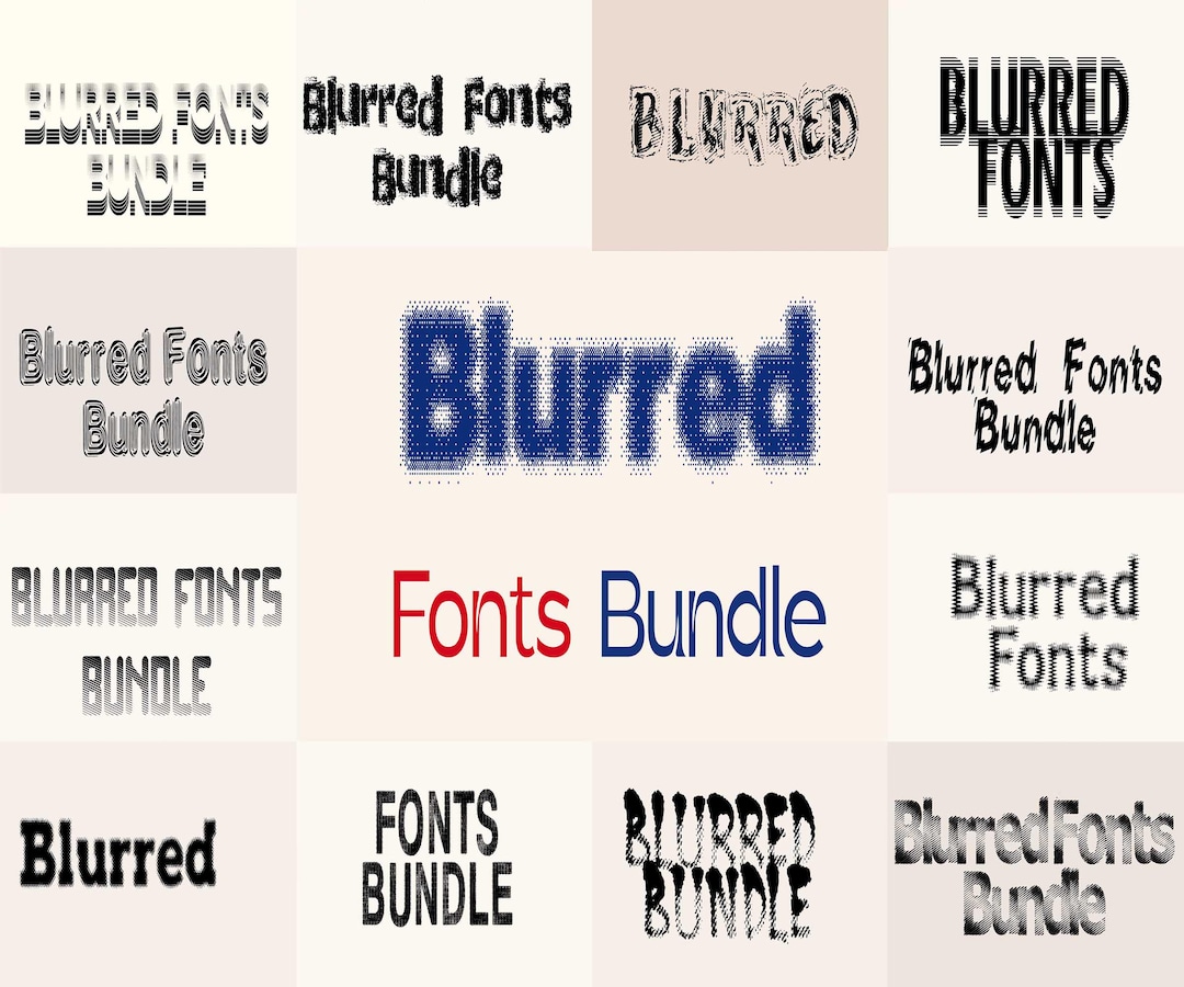Blurred Fonts Bundle | Set of 30 Fonts | Branding Fonts | Suitable for ...