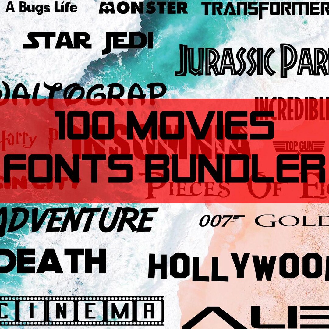 The Ultimate Movie Font Bundle 70 Fonts Tv Fonts Most Popular Movie ...