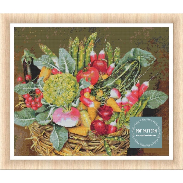 Vegetable Cross Stitch Pattern - Etsy