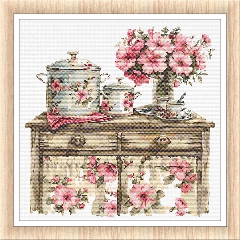 Shabby Chic Retro Kitchen Cross Stitch Pattern Pdf, Printable Pdf ...