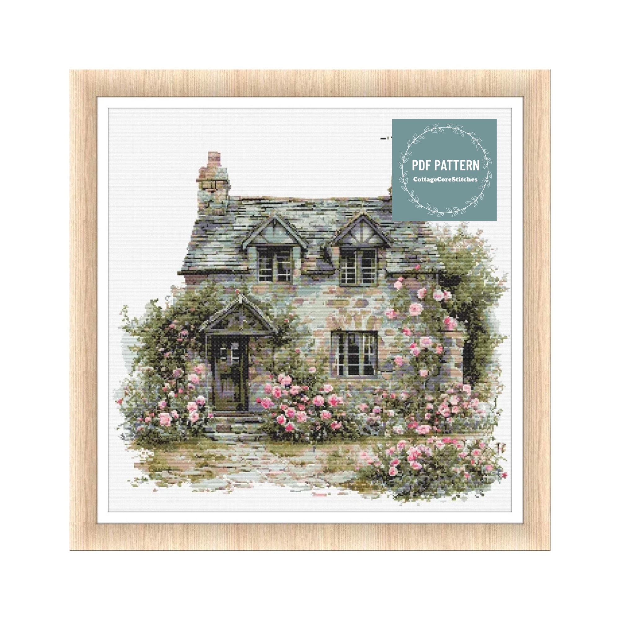 Small Cottage, Cross Stitch Pattern, Counted Cross Stitch Pattern, Hand ...