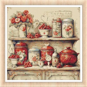 Cross Stitch Pattern BUNDLE Vintage Kitchen, Printable Pdf Pattern ...