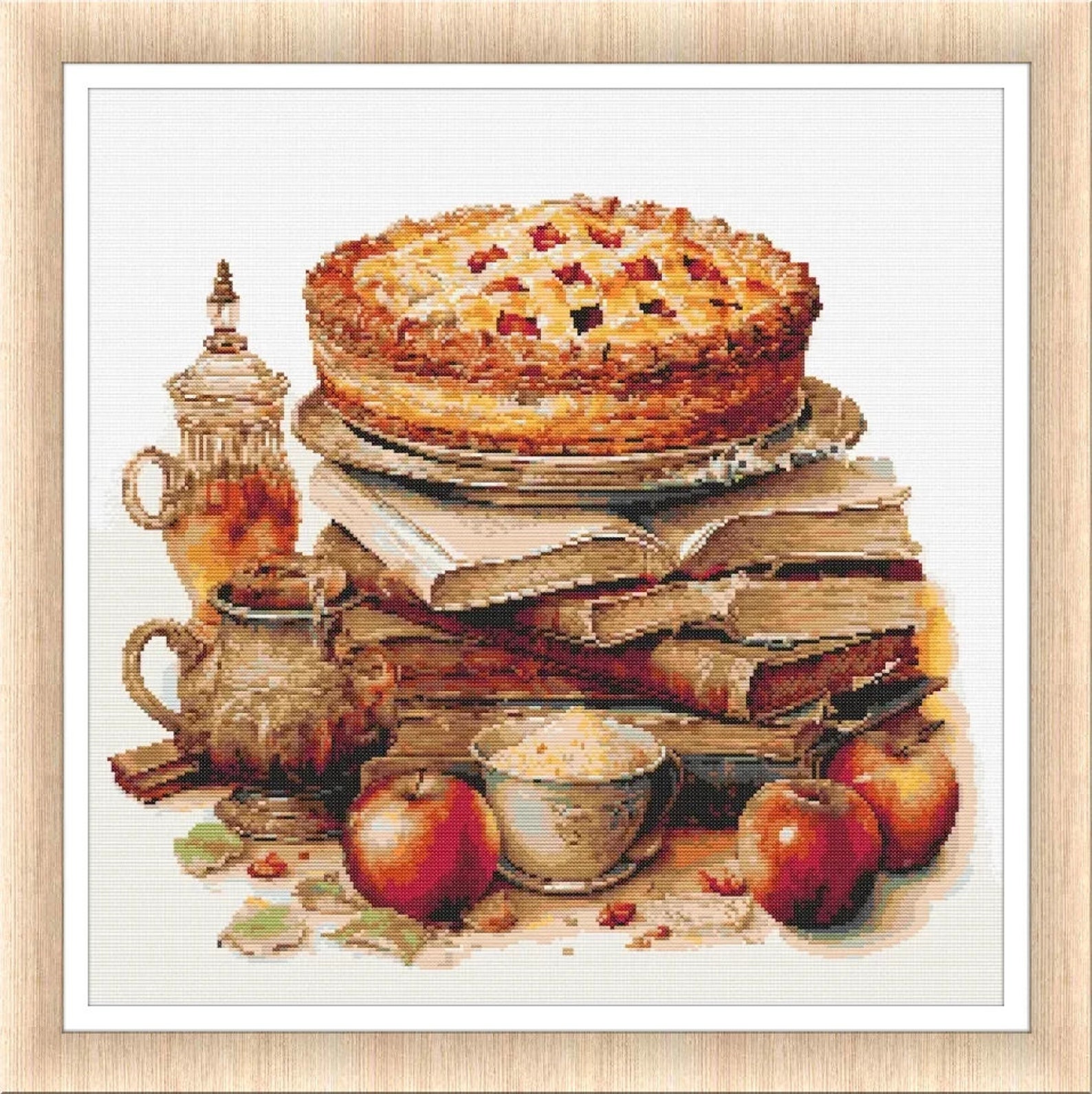 Apple Pie Cross Stitch Pattern Pdf, Printable Pdf Pattern, Cross Stitch ...