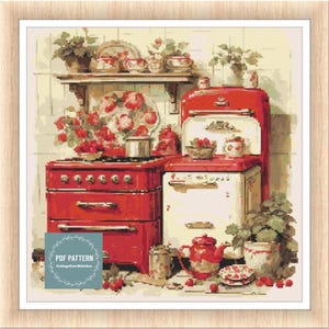 Cross Stitch Pattern BUNDLE Vintage Kitchen, Printable Pdf Pattern ...