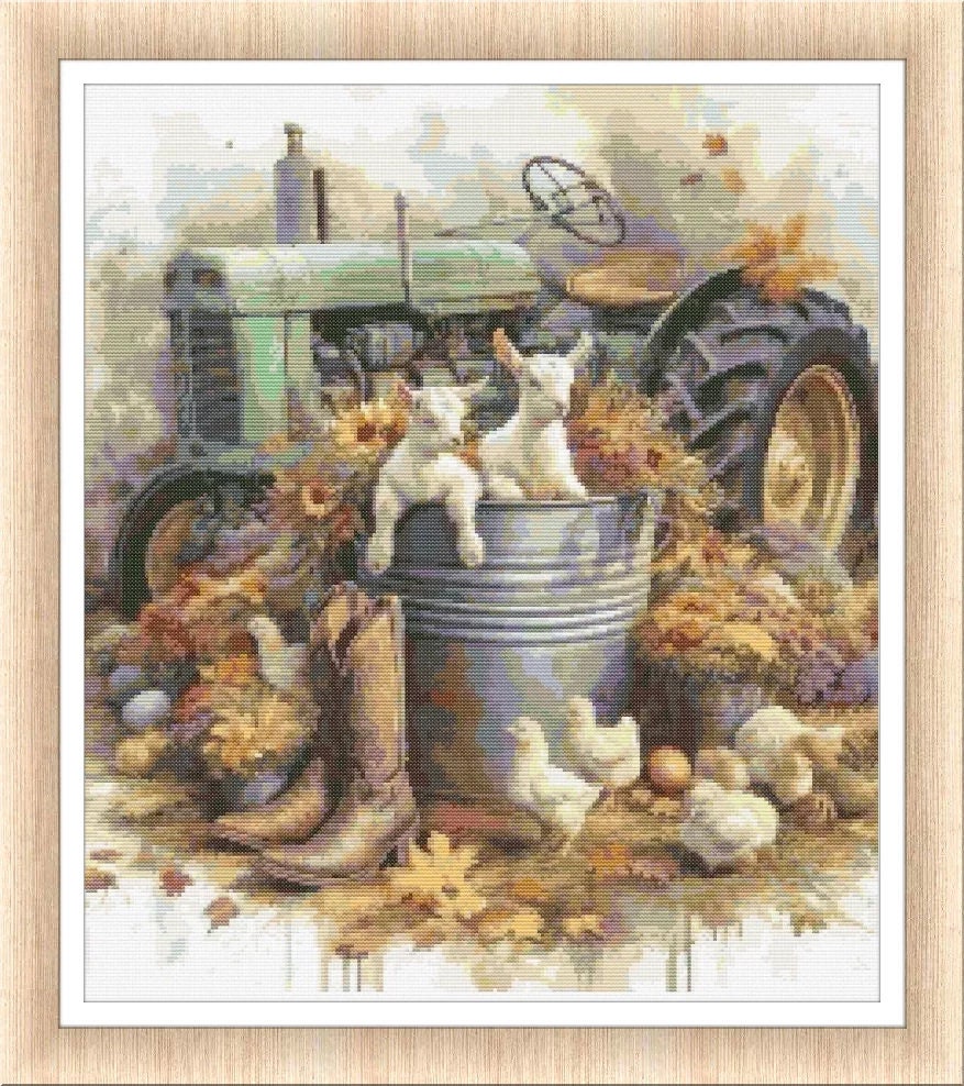 Country Living Cross Stitch Pattern, Farmhouse Pdf Pattern, Instant ...