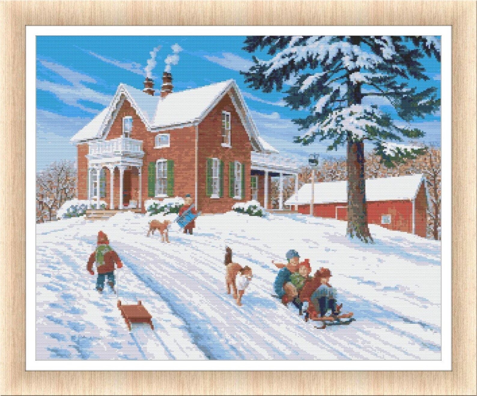Smooth Sliding Cross Stitch Pattern, Farmhouse Pdf Pattern, Pdf Pattern ...