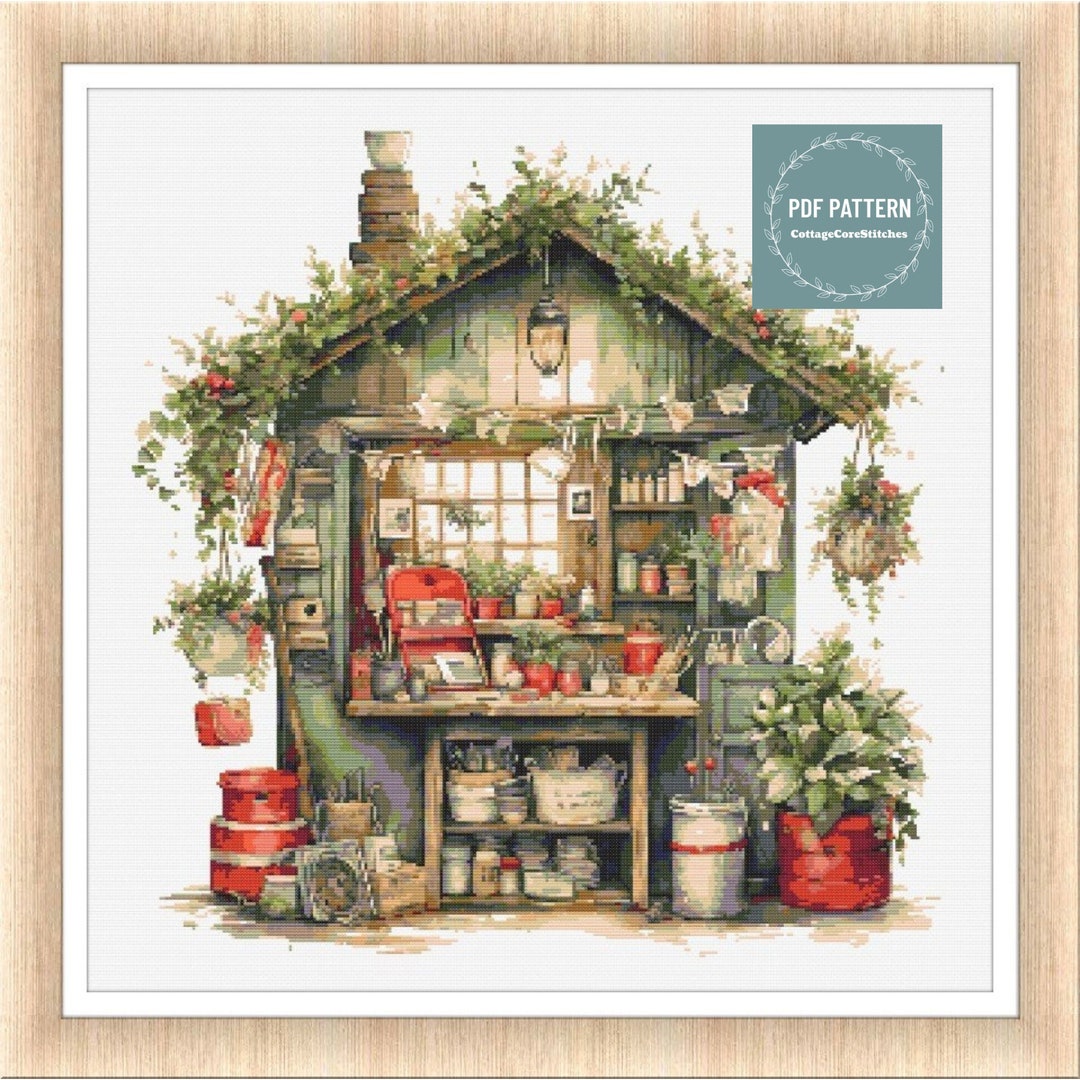 Cottage Cross Stitch Pattern Pdf, Cross Stitch Pattern Country, Hand ...
