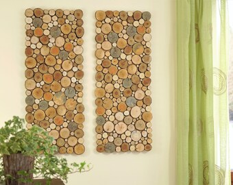 Round Wood Wall Art Tree Rounds Decor Holzwand Kunst Tree - Etsy
