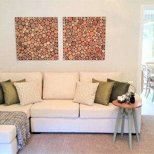 USA & CANADA ONLY, Tree Rounds Wall Panel, Reclaimed Wood Wall Art ...