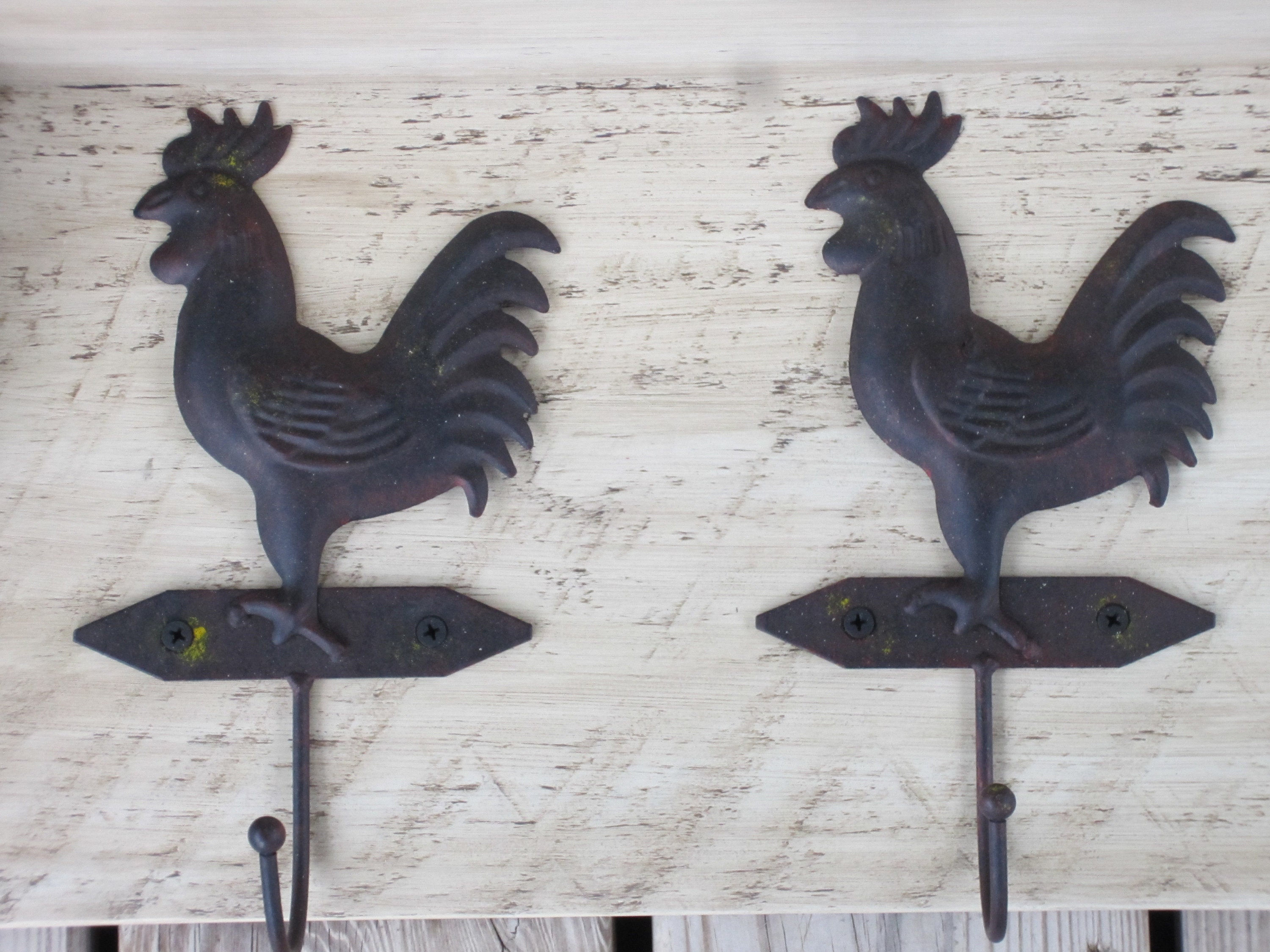 Rustic Country Rooster Coat Rack Country Kitchen Towel Rack - Etsy