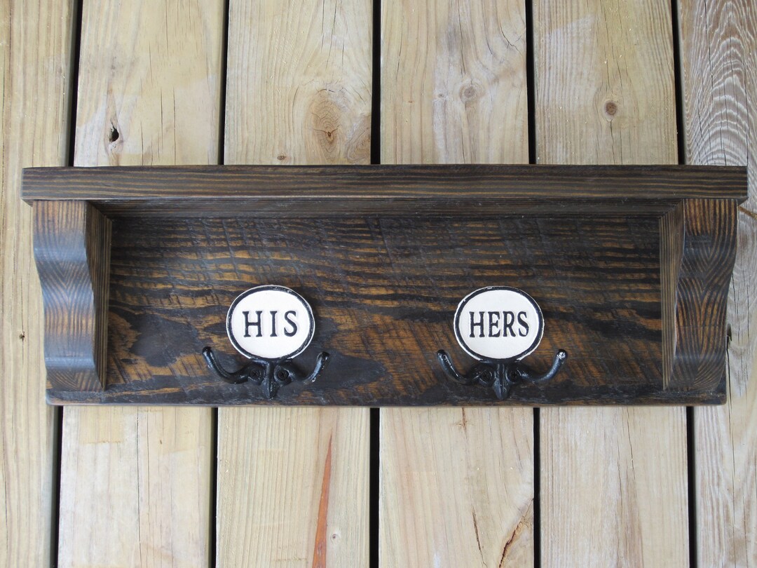 Rustic Country His and Hers Coat Rack, Farmhouse Coat Rack - Etsy