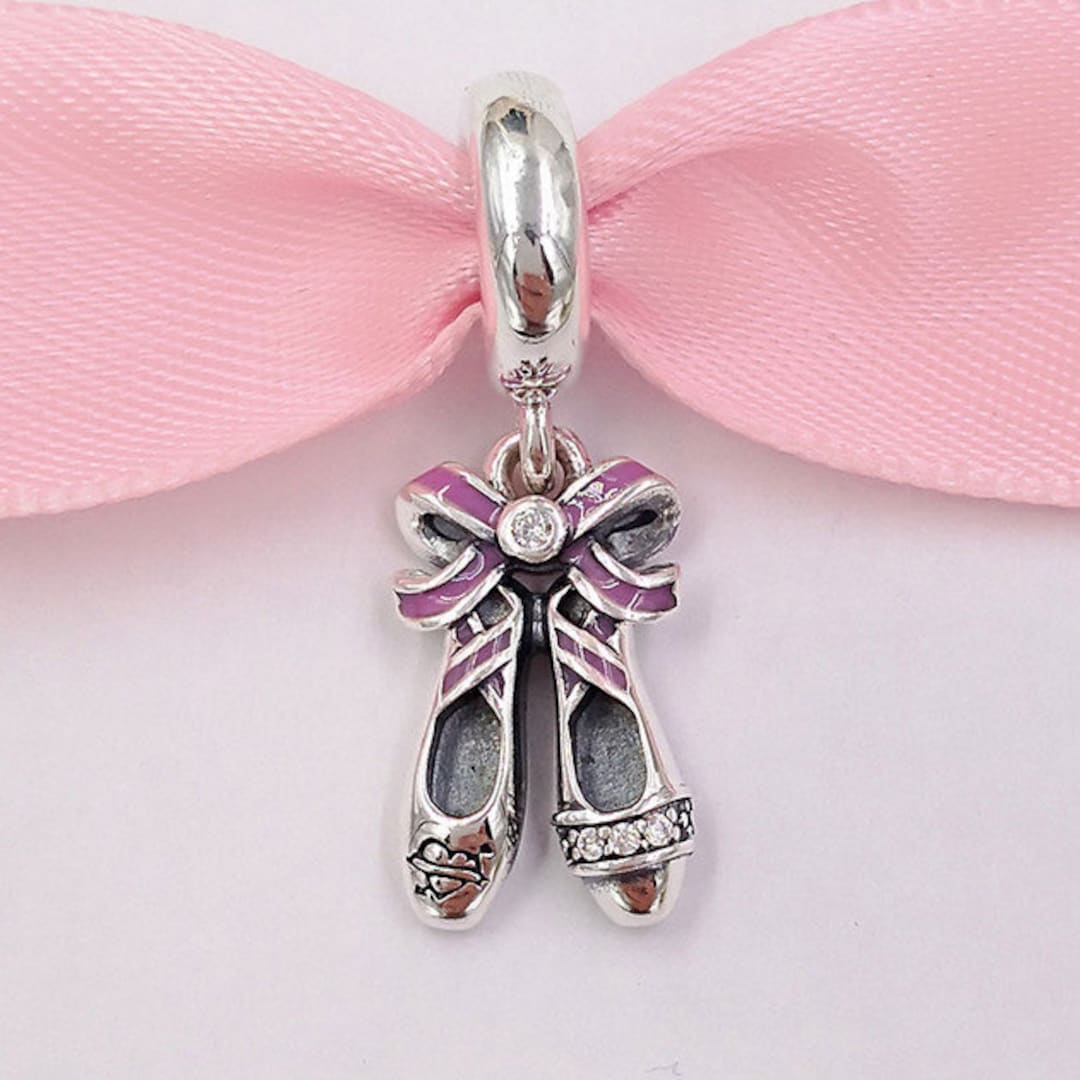 Pink Ballerina Shoes Dangle Charm, Love Dance Ballet Hobby Charm ...