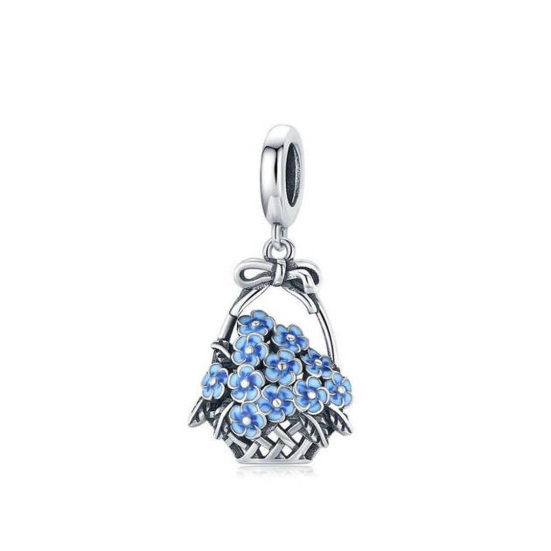 Forget Me Not Charm , Silver 925 Charm for Bracelet, Fit for Pandora ...