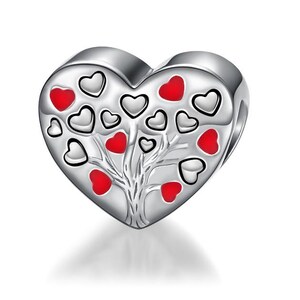 The Giving Tree Charm , Heart Tree Charm, Silver 925 Charm for Bracelet ...