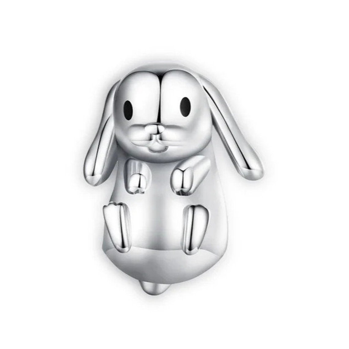 Lop-eared Rabbit Charm , Silver 925 Charm for Bracelet, Fit for Pandora ...