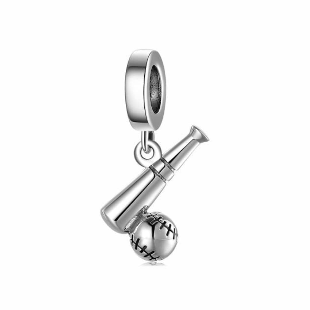 Baseball Bat Charm , Silver 925 Charm for Bracelet, Fit for Pandora ...