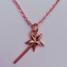 Rose Gold Necklace, Star Magic Wand, Magic Wand Pendant, Children's ...