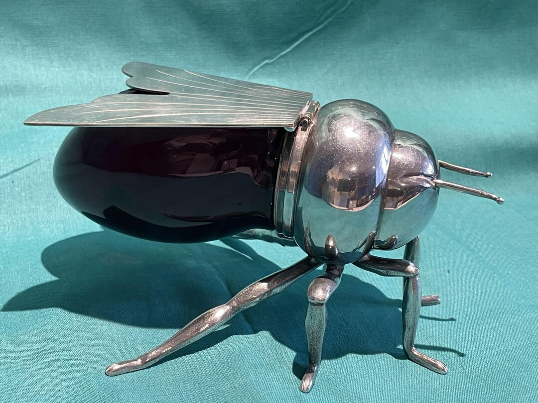 Antique "in the Style of Mappin & Webb" Bee Honey Pot - Etsy