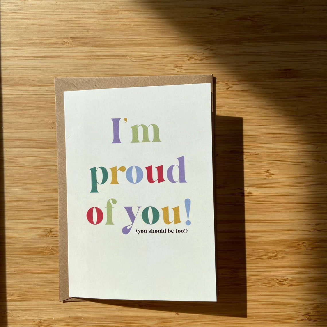 I'm Proud Of You Colourful Greetings Card WithLulu | Etsy