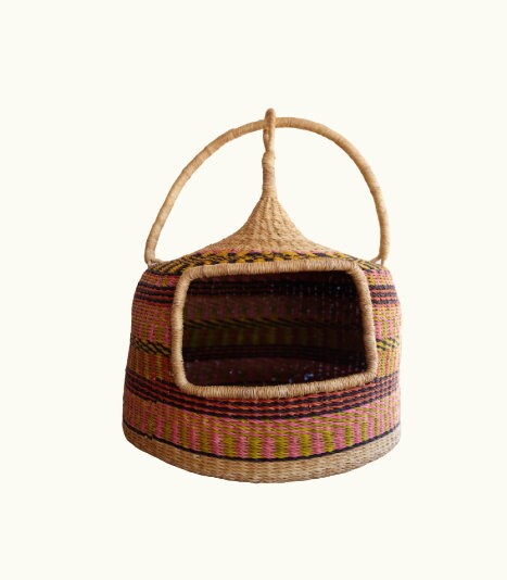 Handmade Woven Cat Bed Basket – Comfortable & Eco-friendly Pet Bed - Etsy