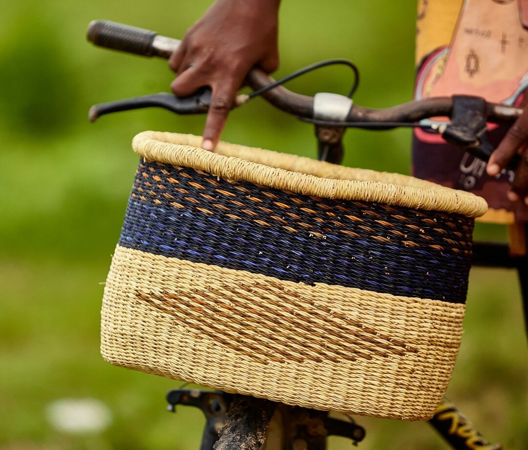 Dua Bike Basket With Leather Straps - Etsy