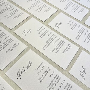 Wedding Menu Place Cards, Isabelle, Personalised Wedding Menu ...