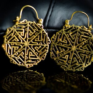 Mini Gold Kufic Calligraphy Wheel Hoops - Etsy