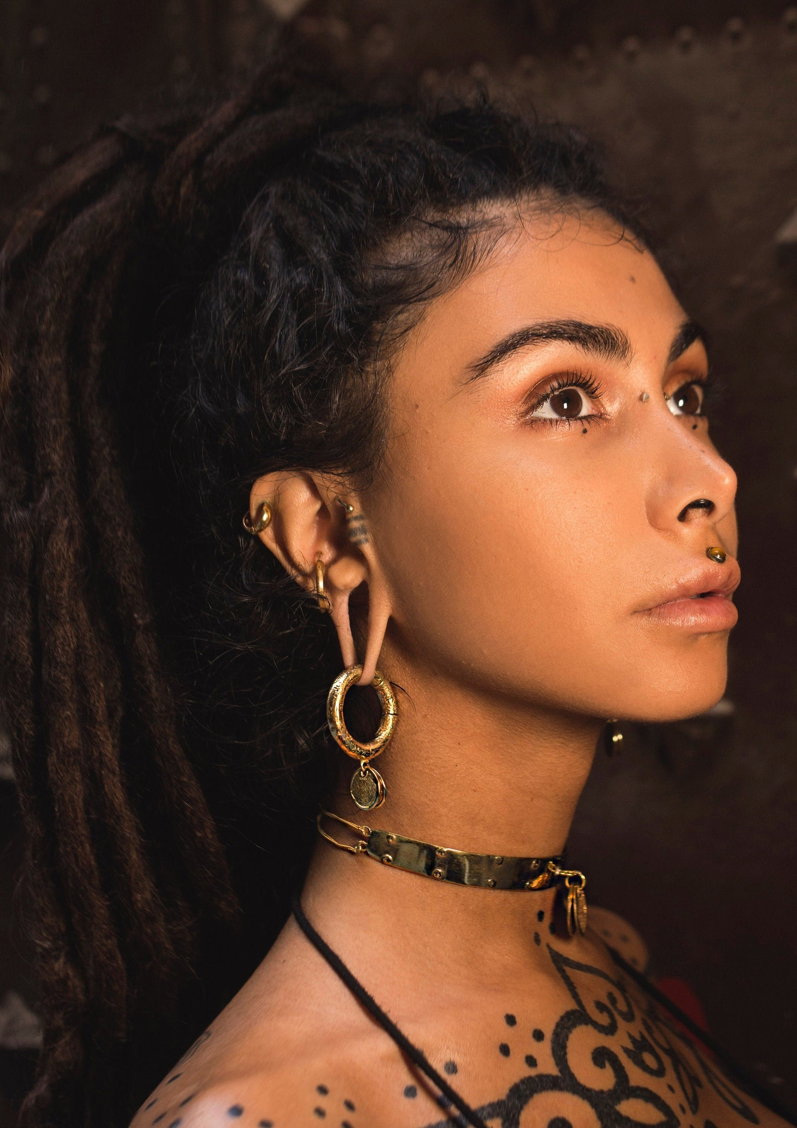 Tribal Antique Gold Coin Ear Weights - Etsy