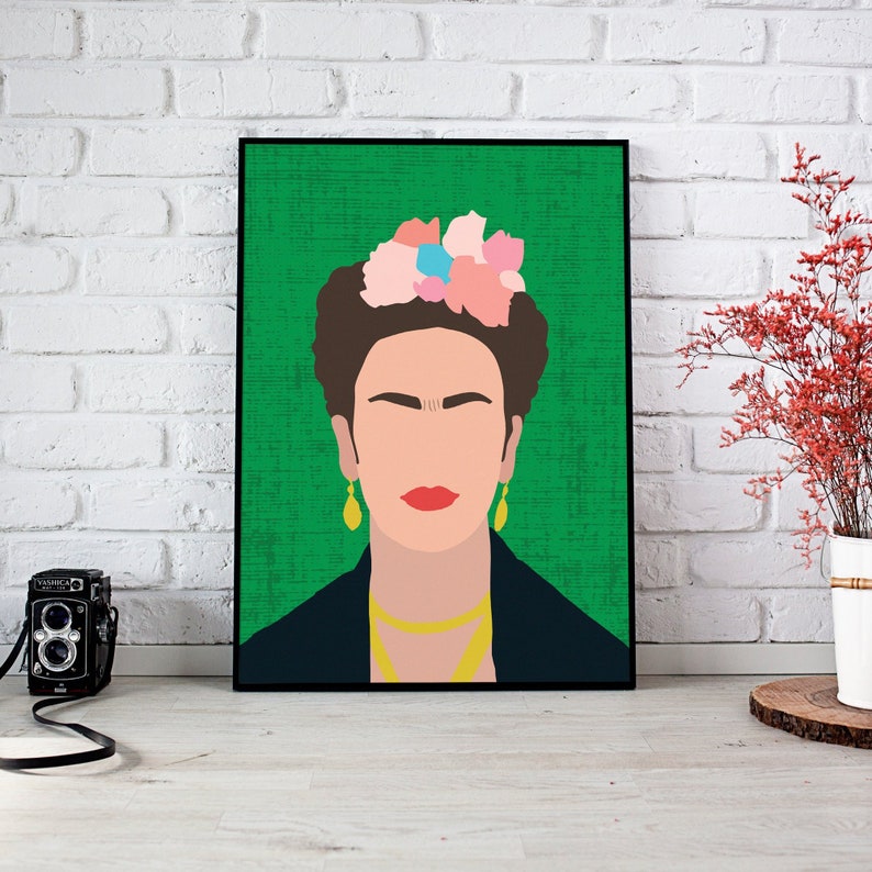 Frida Kahlo Poster Feminist Icon Print Etsy