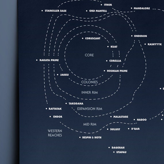 Star Wars Map Poster