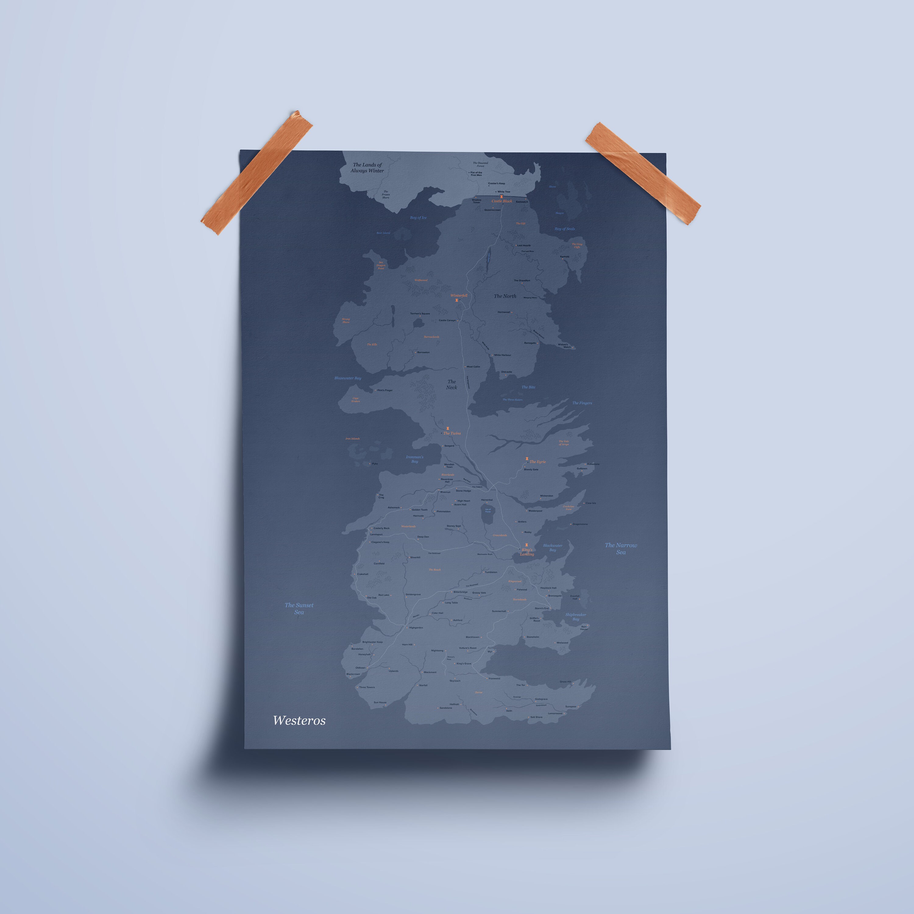 Game of Thrones Map Print House of the Dragon Westeros Map - Etsy