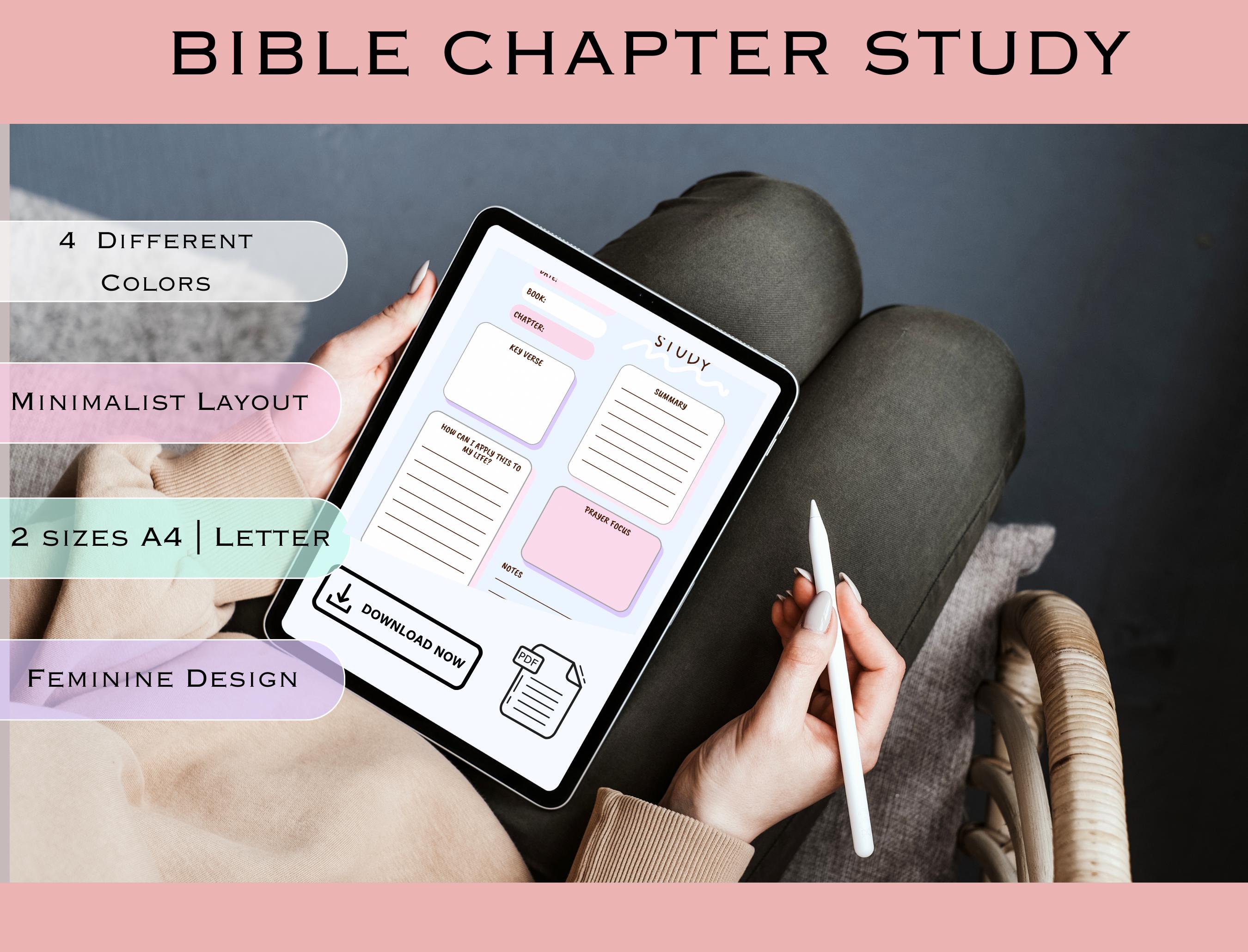Bible Chapter Study, Digital Bible Study, Bible Template, Bible Summary ...