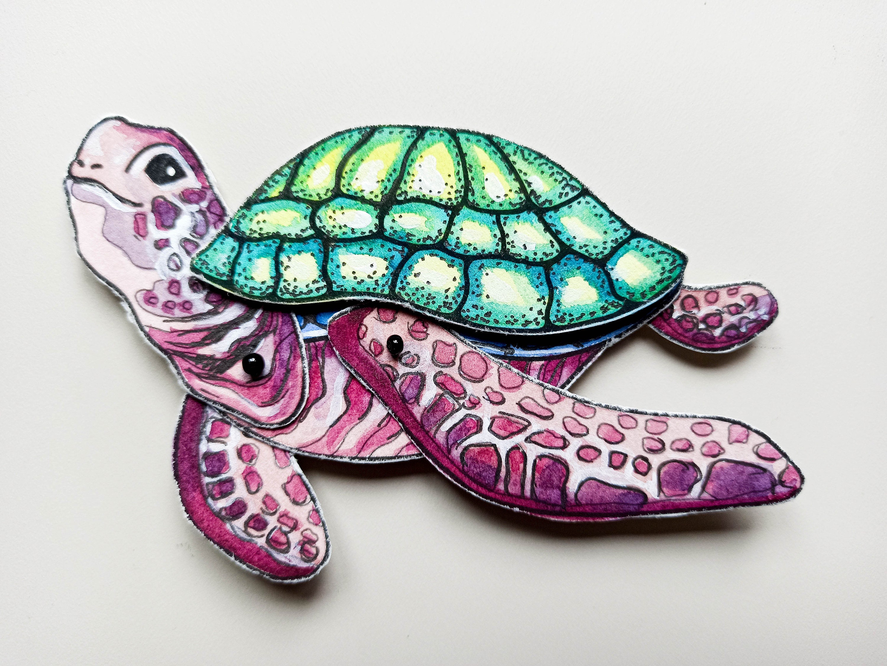 Articulated Doll Sea Turtle Digital Paper Dolls Sea Turtle - Etsy